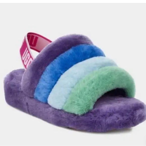 UGG | Shoes | Ugg New Pride Fluff Yeah Rainbow Slide | Poshmark